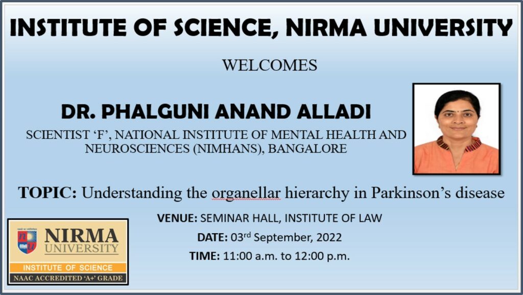 Expert Lecture by Dr. Phalguni A. Alladi, NIMHANS, Bangalore ...